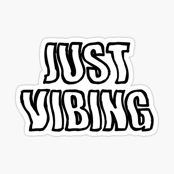 "just vibing" Sticker for Sale by hslim | Redbubble