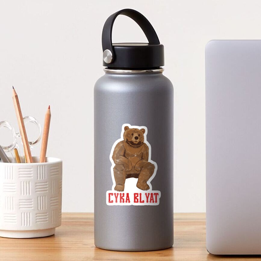 "Cyka Blyat Russian Bear" Sticker for Sale by alexngn | Redbubble