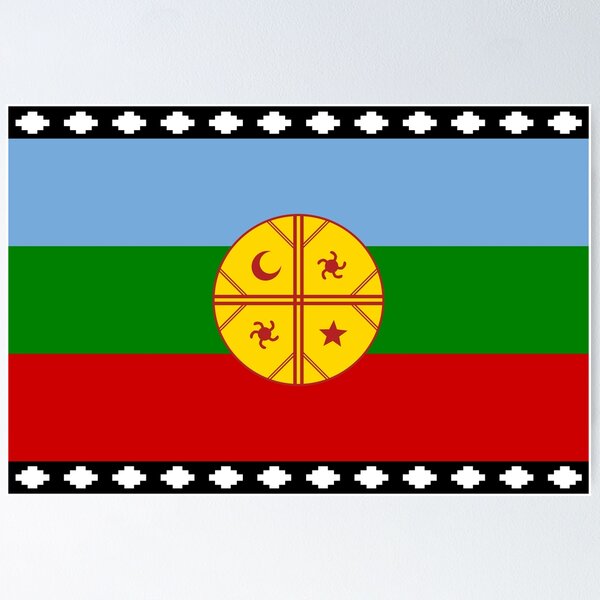 "Mapuche Flag (Chile)" Poster for Sale by Omar Dakhane | Redbubble