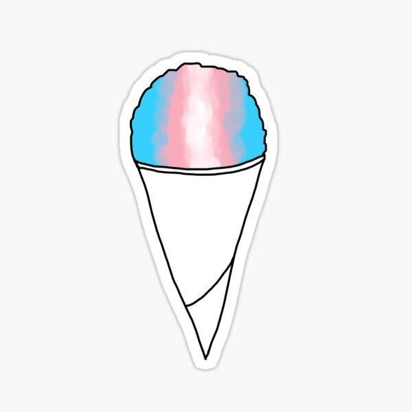 "Trans Snow Cone " Sticker by SimplyPride | Redbubble