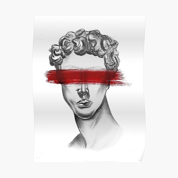"Modern Abstract Greek Portrait Art Illustration" Poster by MacuPrints ...