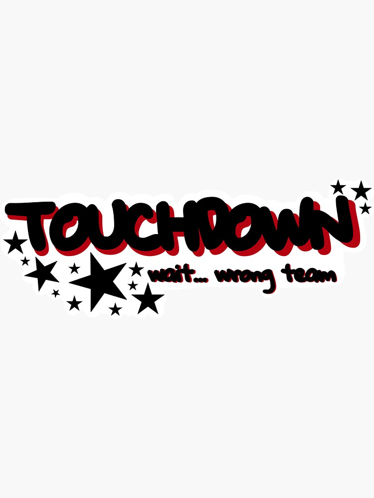 "Touchdown Sticker " Sticker by rcscull | Redbubble