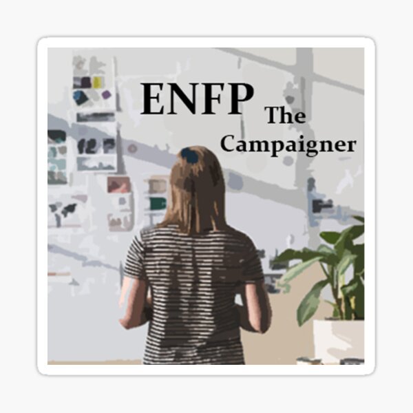 "ENFP" Sticker for Sale by ThisBookLife | Redbubble