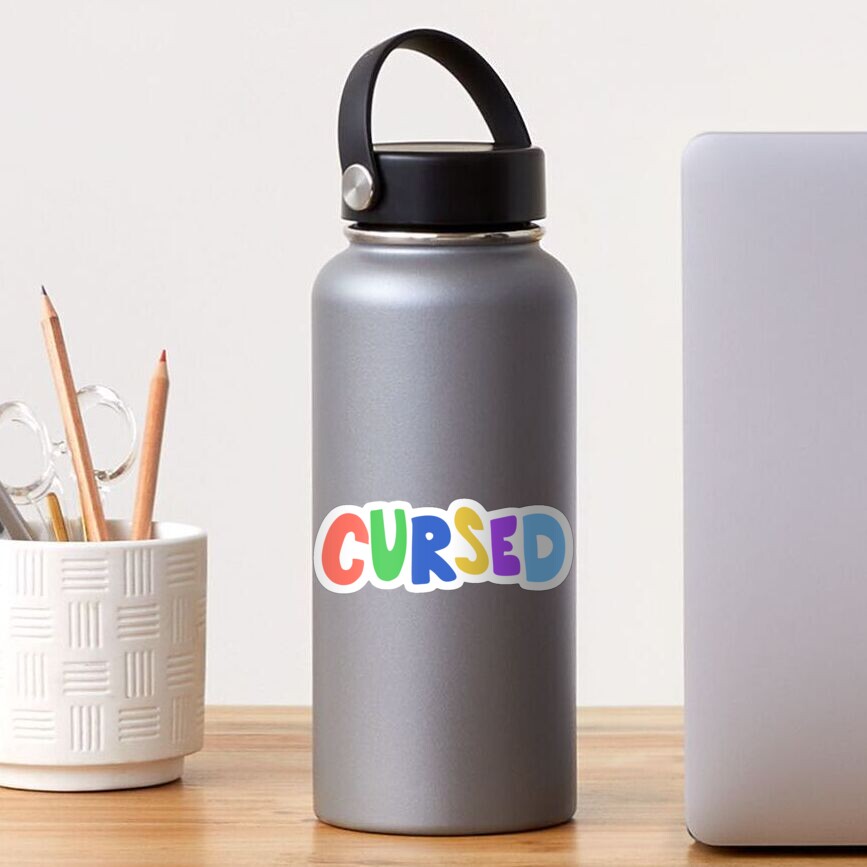 "CURSED Logo" Sticker by exxe- | Redbubble