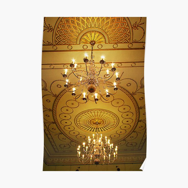 "Bradbourne House, Drawing Room Ceiling" Poster for Sale by RWTA ...