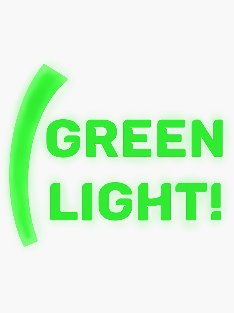 "GREEN LIGHT" Sticker for Sale by bygx | Redbubble