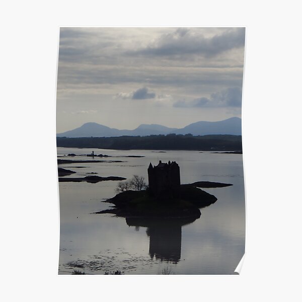 "In Silhouette; Castle Stalker" Poster by wiggyofipswich | Redbubble