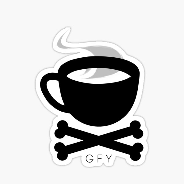"Coffee Time (GFY, sans emoji)" Sticker for Sale by arnoldkim | Redbubble