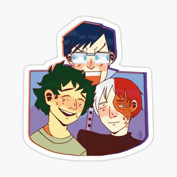 "Iida, Deku, and Todoroki" Sticker by ColaFrat | Redbubble