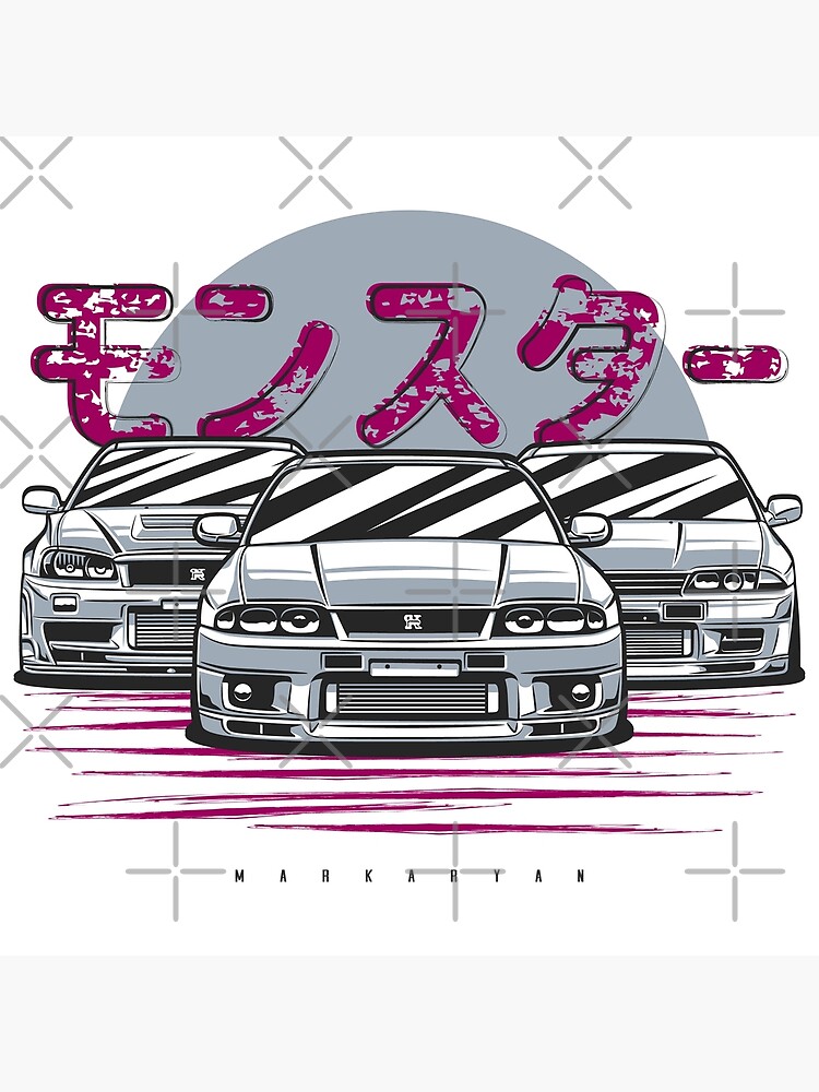 "Skyline GTR R33, R34, R32 generation" Canvas Print by OlegMarkaryan ...