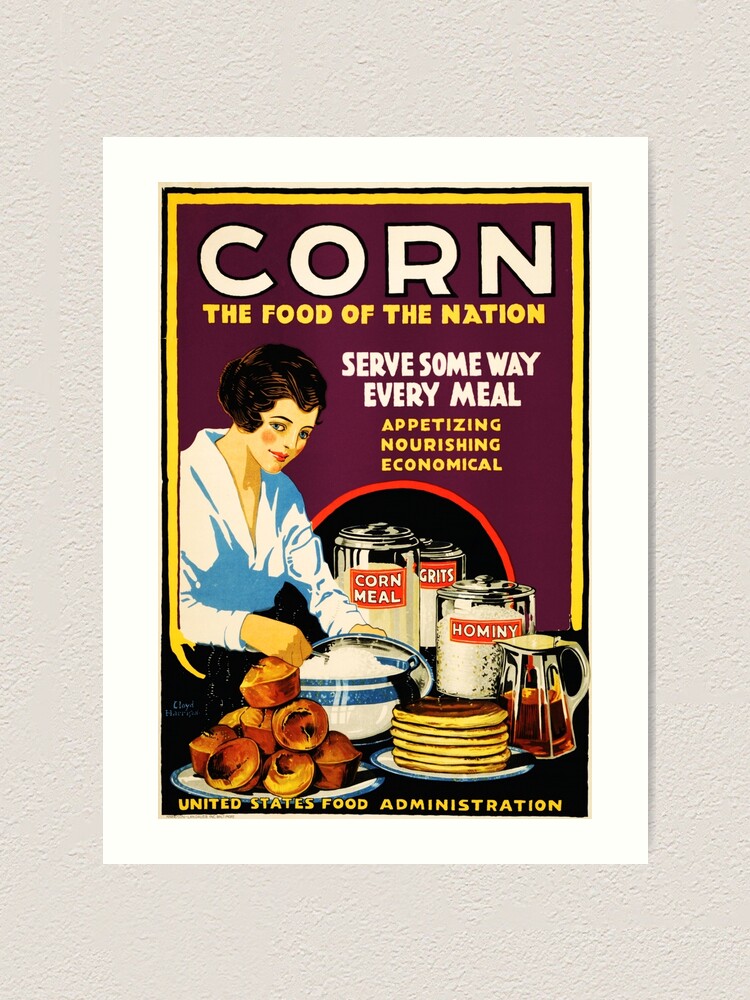 "CORN The Food of the Nation US Government World War 1 Vintage ...