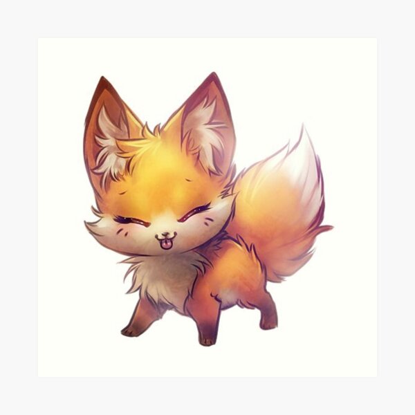 Chibi Fox Art Prints | Redbubble