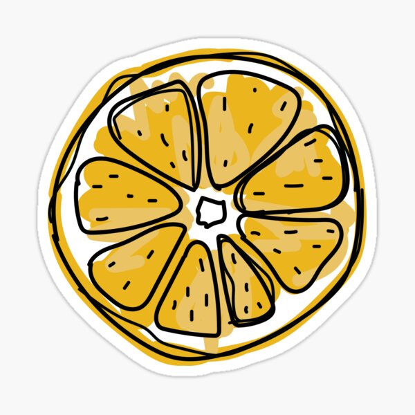 "Orange Slice" Sticker by DotsAndDaisies | Redbubble