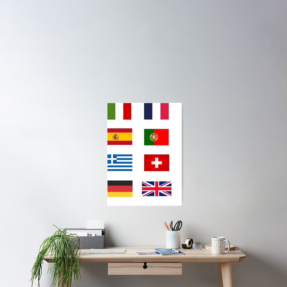 "Flags of European countries" Poster by AsKartongs | Redbubble