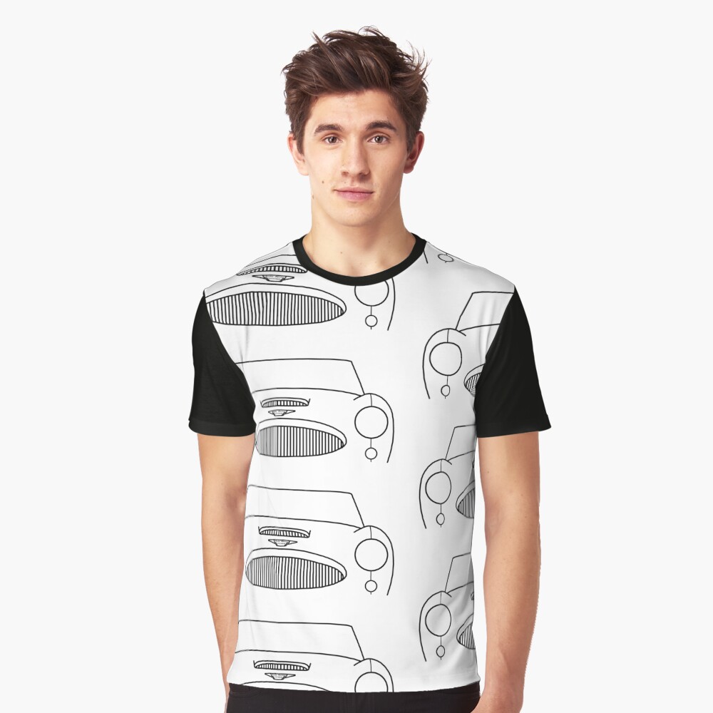 "Austin-Healey 3000 classic car outline graphic (black)" Sticker for ...