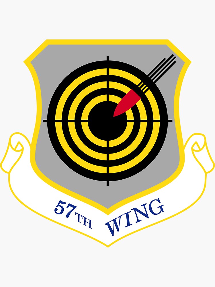 "57th Wing - USAF" Sticker by wordwidesymbols | Redbubble