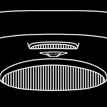 "Austin-Healey 3000 classic car outline graphic (white)" Tri-blend T ...