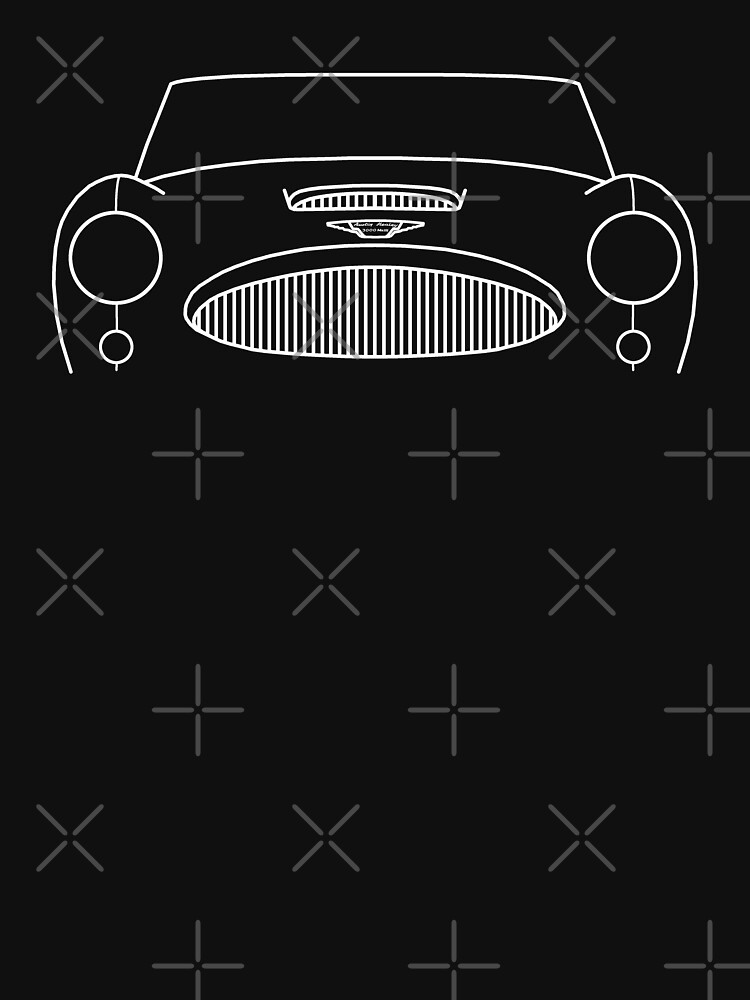 "Austin-Healey 3000 classic car outline graphic (white)" T-shirt for ...