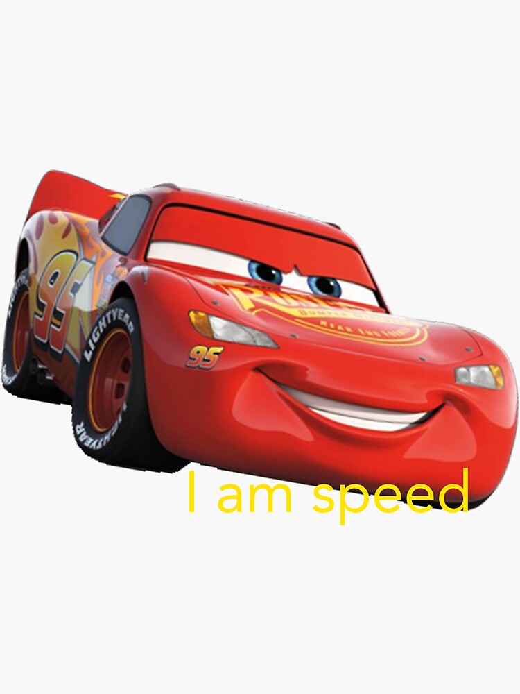 Pegatina «rayo mcqueen soy velocidad meme» de harry967 | Redbubble
