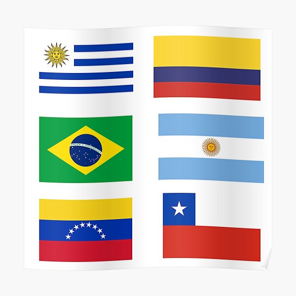 Póster «Pack Banderas de Sudamérica» de AsKartongs | Redbubble