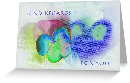 "Kind Regards" Greeting Card by RosiLorz | Redbubble