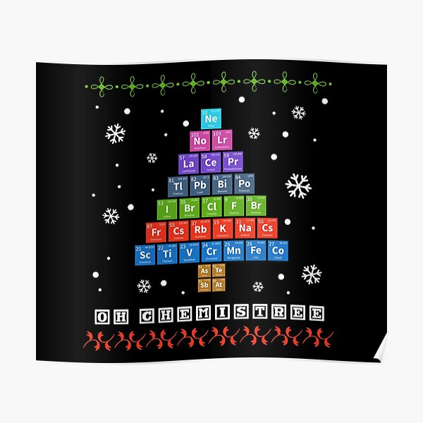 Póster «Química, Química, Árbol de Navidad, Traje de Navidad, Tabla ...