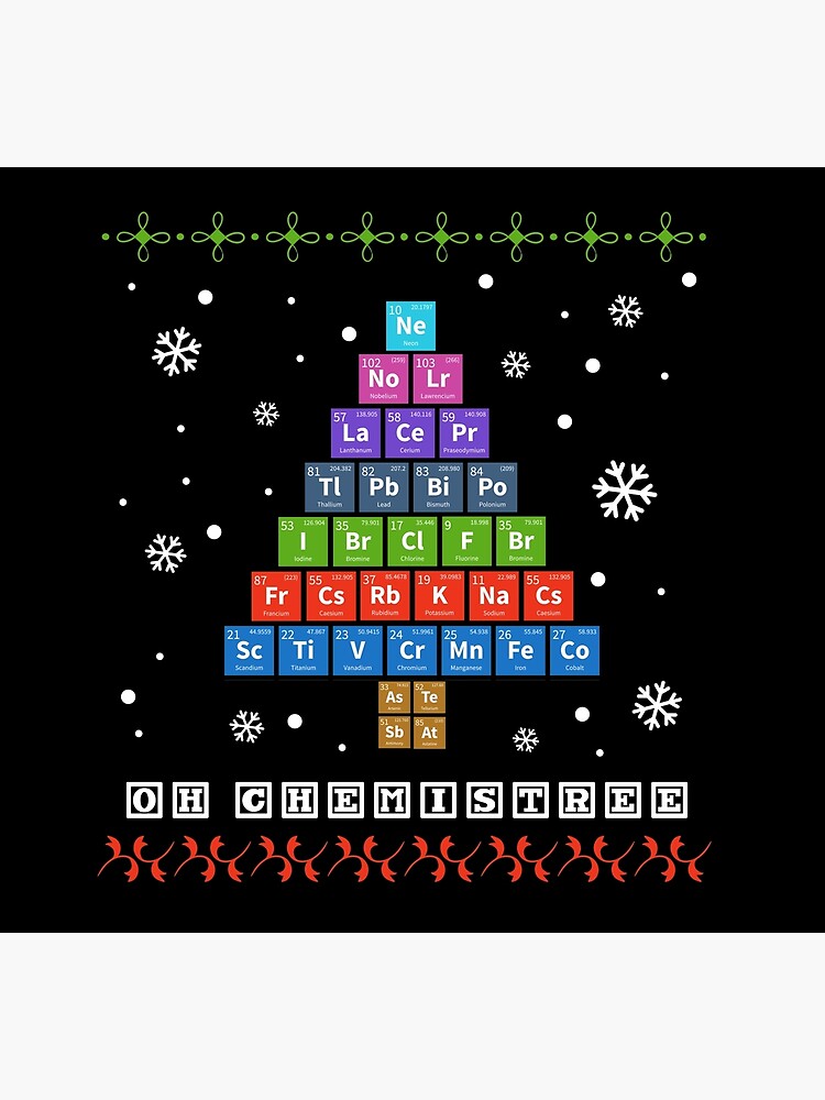 "Chemistree, Chemie , Weihnachtsbaum, Christmas Outfit, Periodensystem ...