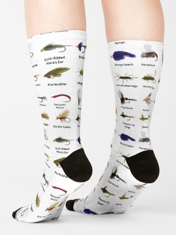 "Fly Fishing Flies Fisherman Gift " Socks for Sale by MrEddie10 | Redbubble