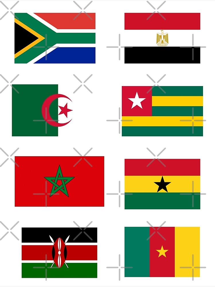 "African flags stickers pack" Poster for Sale by AsKartongs | Redbubble