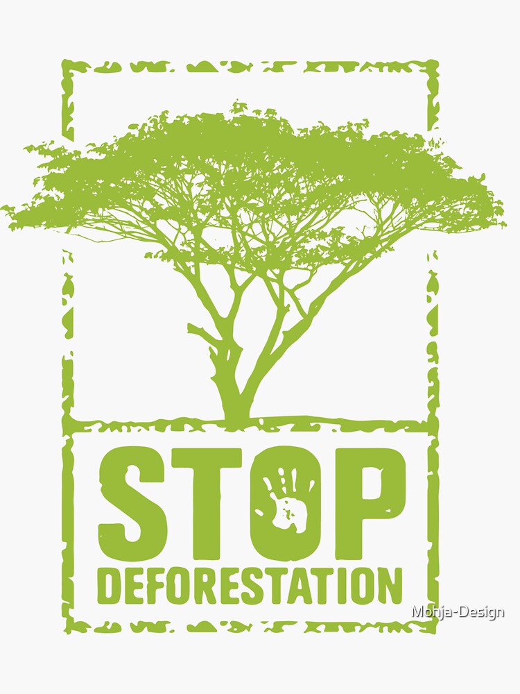 "Stop deforestation - African tree" Sticker for Sale by Mohja-Design ...