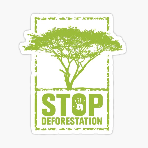 "Stop deforestation - African tree" Sticker for Sale by Mohja-Design ...
