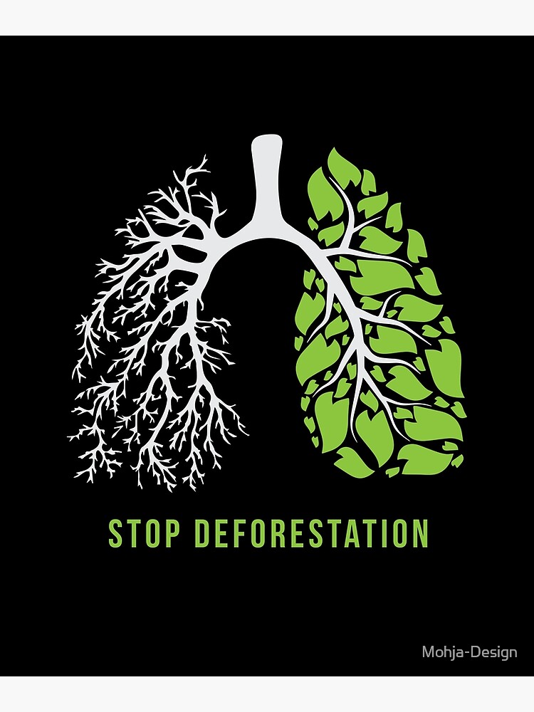 "Stop deforestation - The lung of nature" Poster for Sale by Mohja-Design | Redbubble