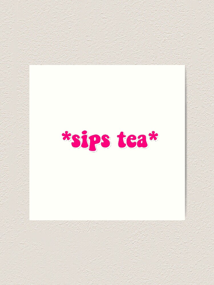 "Vsco Sips Tea Hydroflask Aesthetic Sticker" Art Print by cloudymina ...