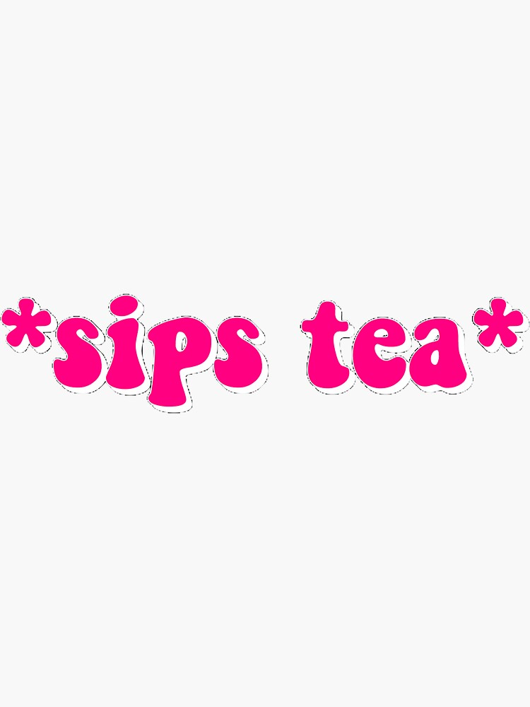 "Vsco Sips Tea Hydroflask Aesthetic Sticker" Sticker for Sale by ...
