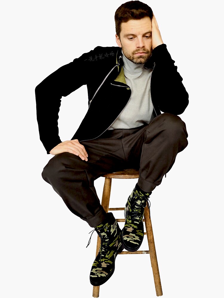 "Sebastian Stan" Sticker by izmartin | Redbubble