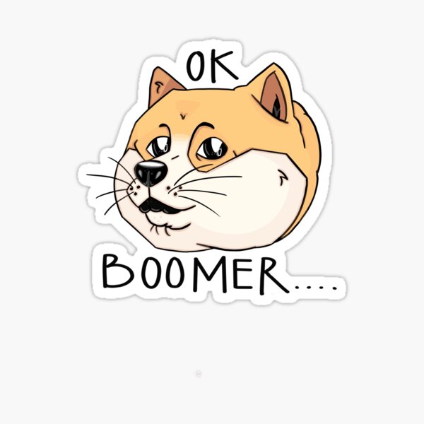 "Ok Boomer Doge" Sticker by jjwonder | Redbubble