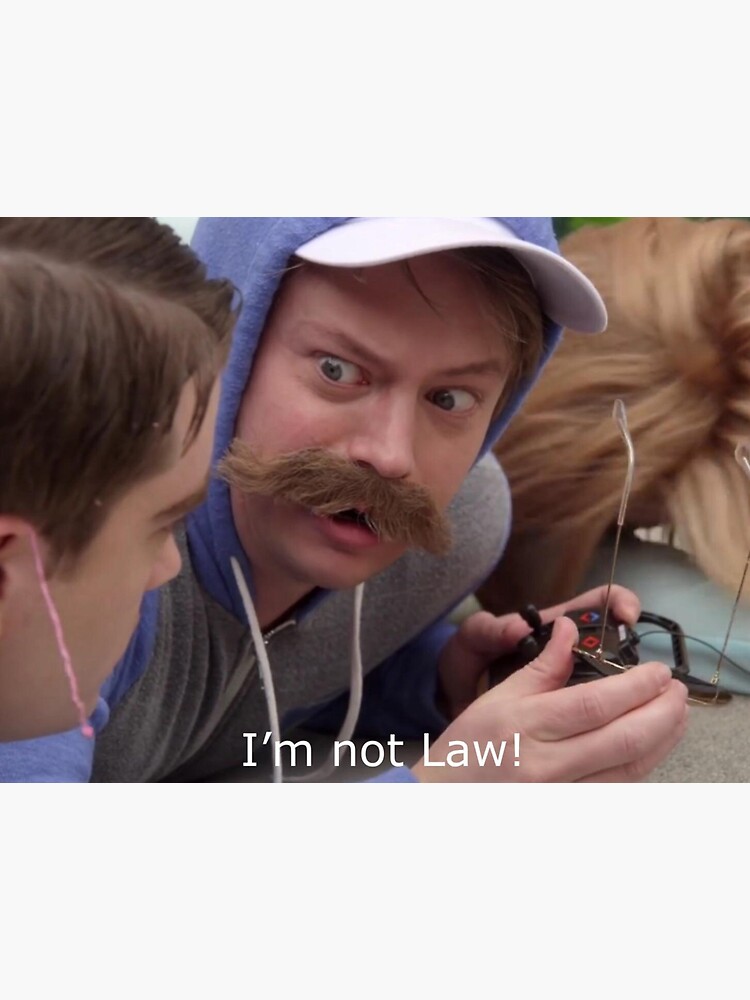 "I'm Not Law" Sticker for Sale by SamieJo816 | Redbubble