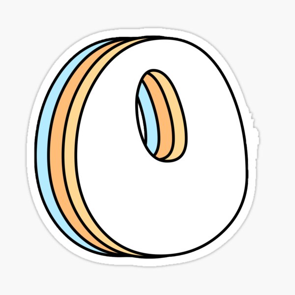"letter O" Sticker for Sale by paytonbattle | Redbubble