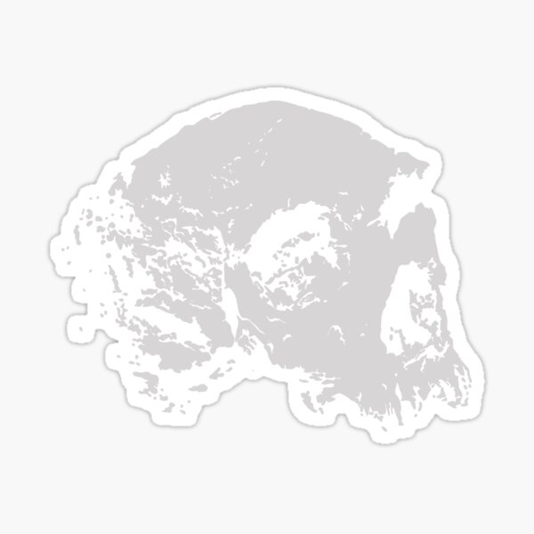 "Odd Direction logo (Neanderthal skull)" Sticker by OddDirections ...