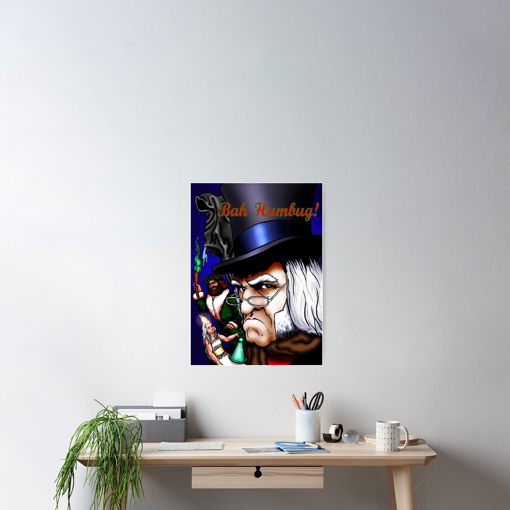 "My Ebenezer Scrooge poster art." Poster for Sale by Indigenous-Bert ...