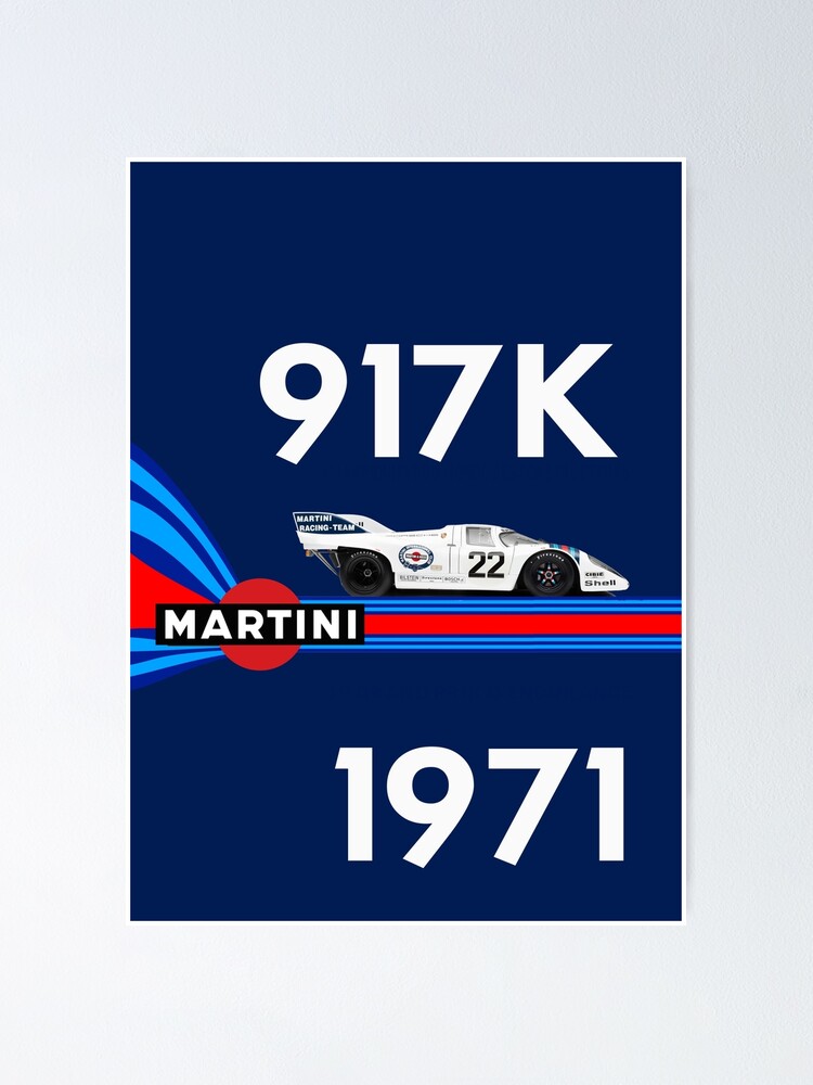 "Martini Racing Porsche 917K 1971" Poster by Speedbirddesign | Redbubble