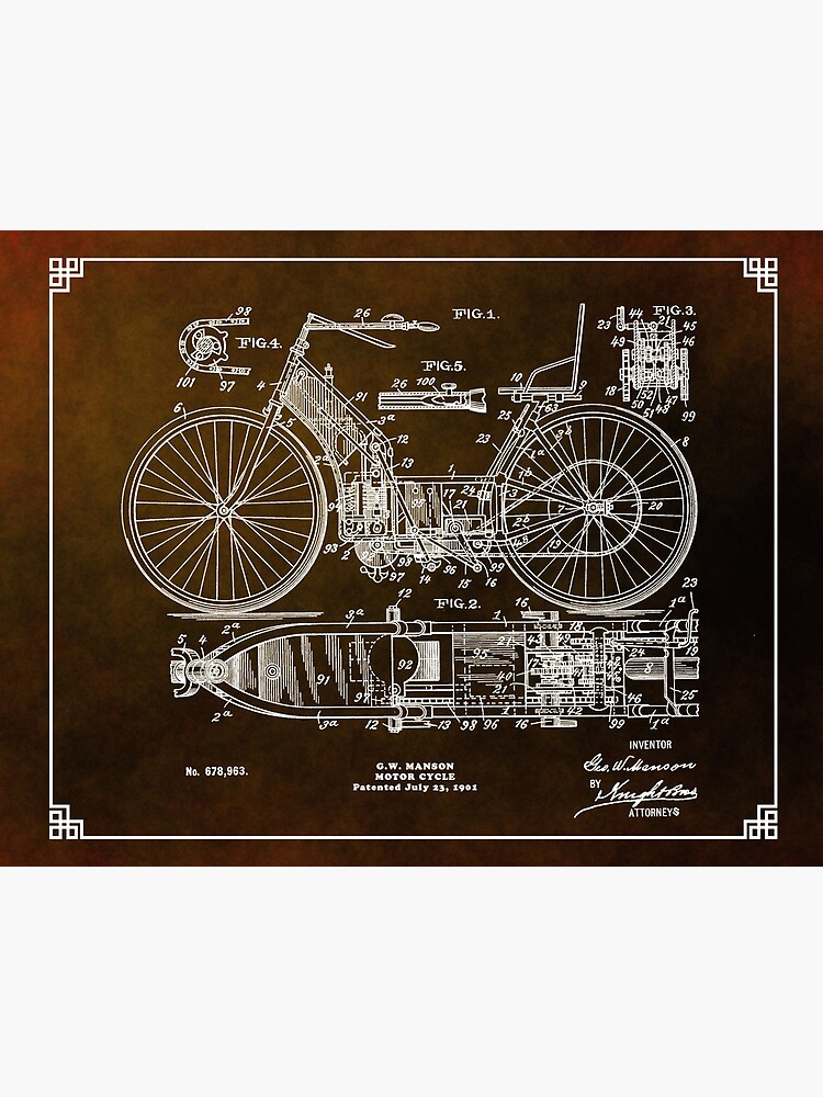 "Motorcycle Patent Print- Motorcycle, Patent Decor,Wall Decor ...