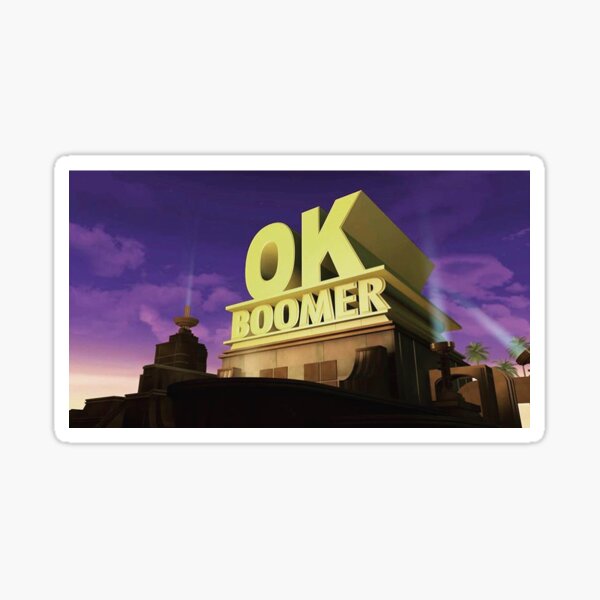 "OK Boomer" Sticker for Sale by eam-mystuff | Redbubble