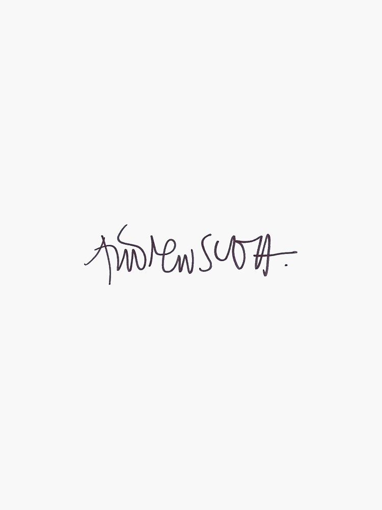 "andrew scott signature" Sticker for Sale by lilybway | Redbubble