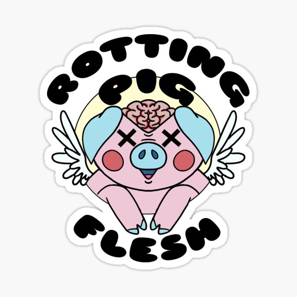 "ROTTING PIG FLESH Logo" Sticker for Sale by rottingpigflesh | Redbubble