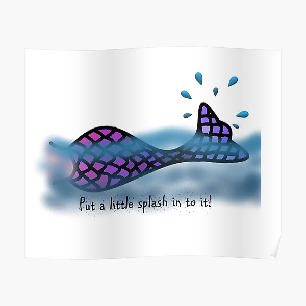 "Mermaid Tail Splash" Poster by lkrpaul | Redbubble