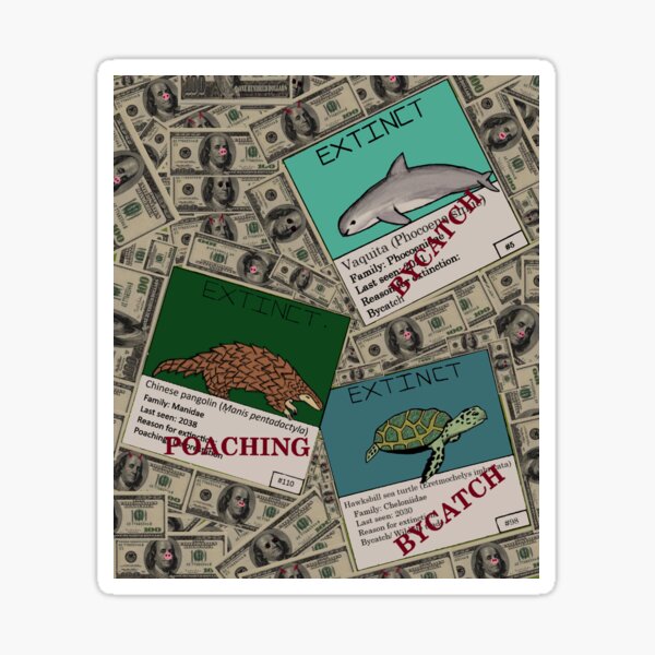"Anti-poaching/ bycatch" Sticker for Sale by lynb2020 | Redbubble