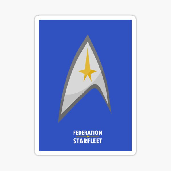"Star Trek - Federation starfleet" Sticker for Sale by OwenCheshire ...