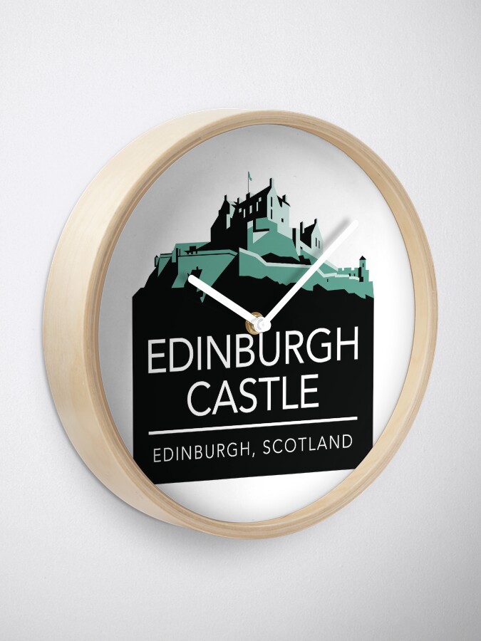 "Edinburgh Castle - Scotland" Clock for Sale by moritzschwaeble | Redbubble