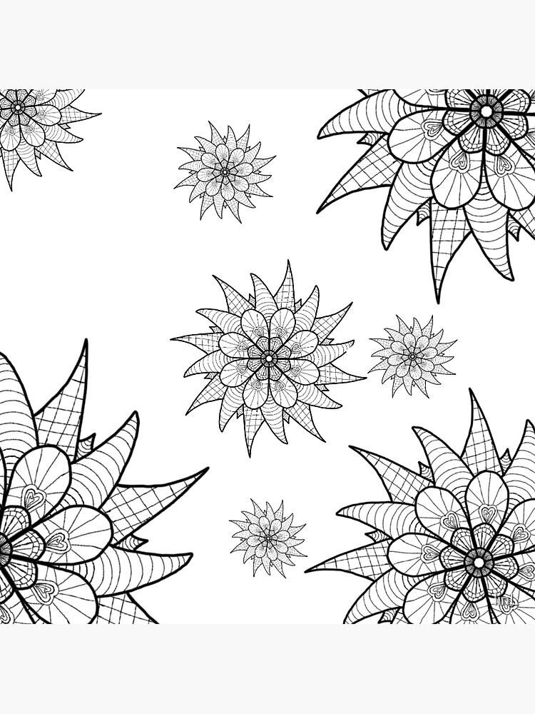 "mandala multiple design, uncolored" Sticker by linL | Redbubble